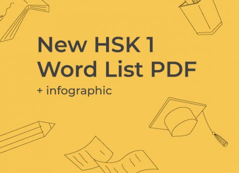 New HSK 1: Word List PDF & Infographic 2021